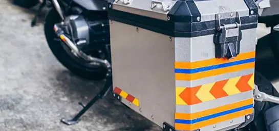 Postihr Motorrad Ist Voll Beladen